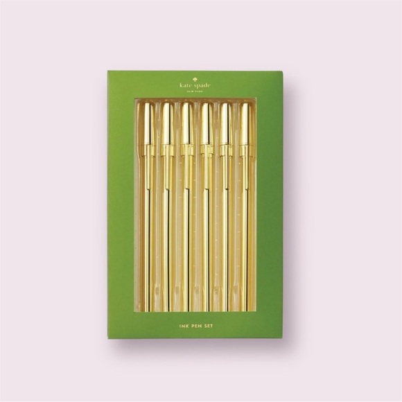 kate spade | Office | Kate Spade New York Pen Set Strike Gold Black Ink ...